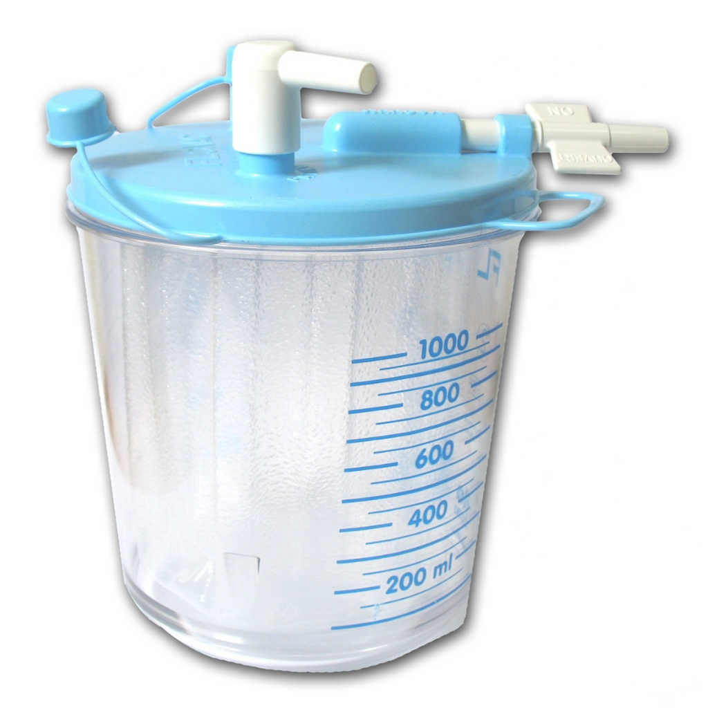 Vaso + tapa desechables CANISTER FLOVAC 1 Litro